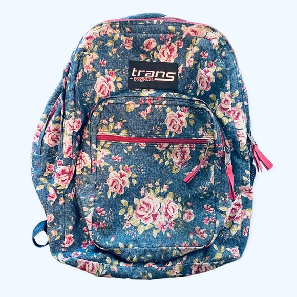 Jansport | Bags | Trans Jansport Floral Rose Backpack | Poshmark